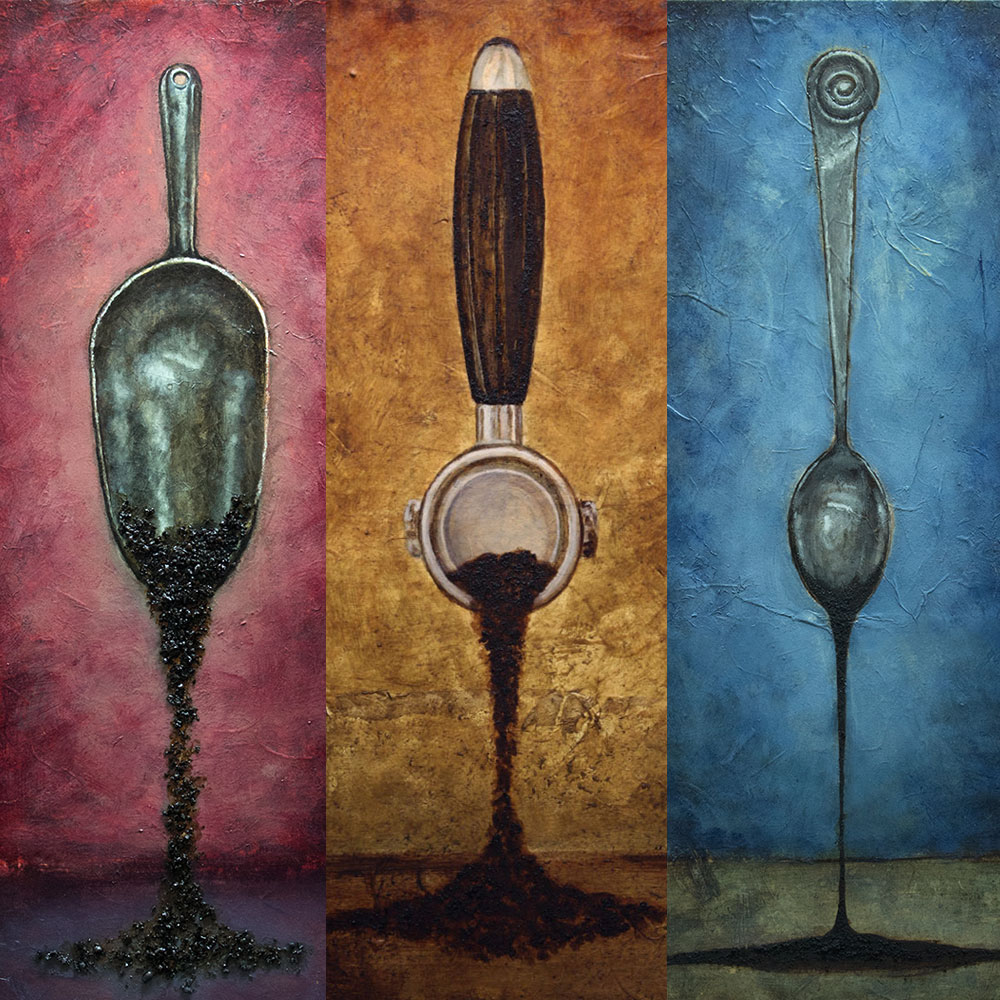 "The Stages of Coffee" (triptych) | Gerard Tonti